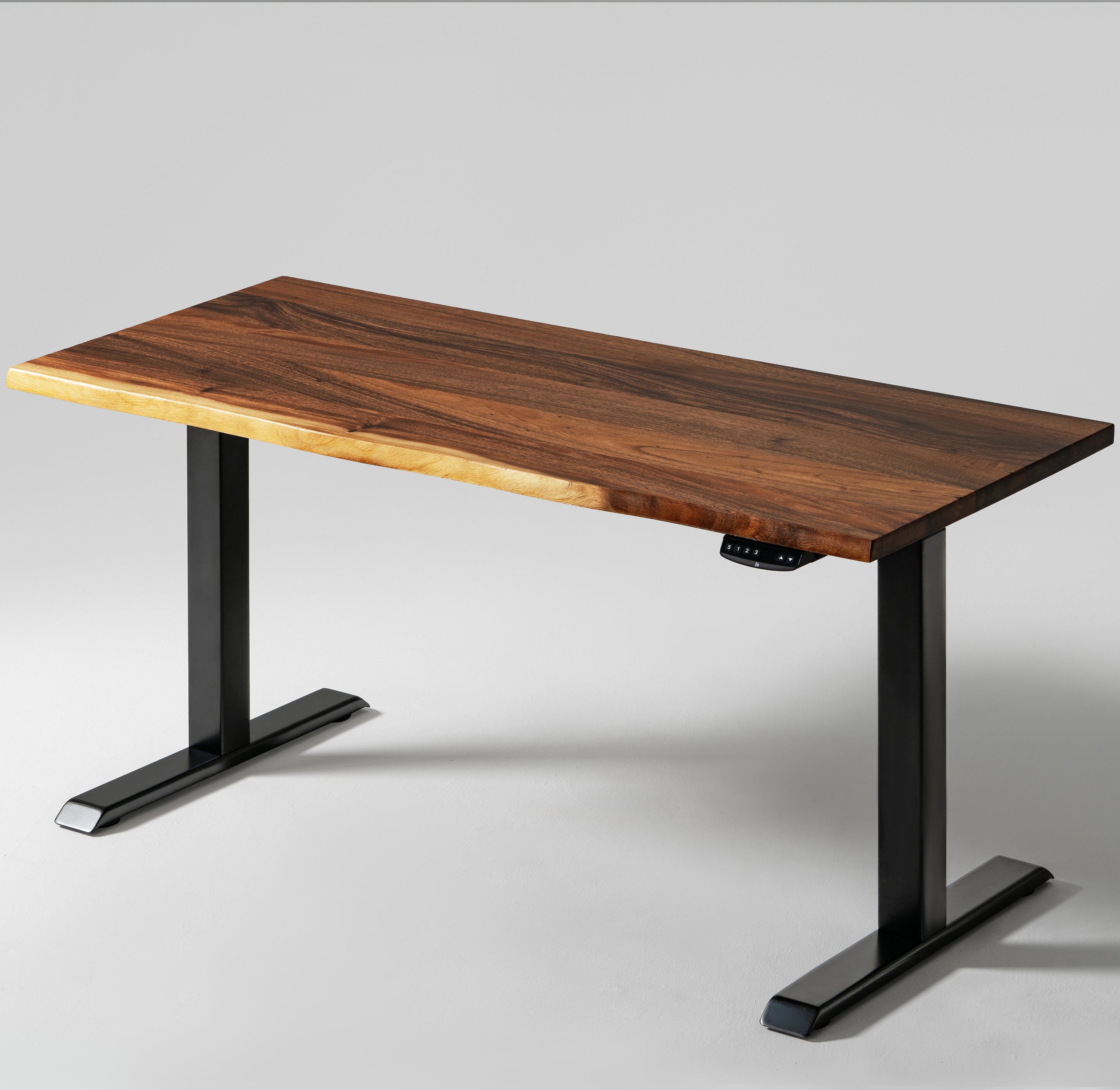 Elephant Desks - Height Adjustable Live Edge Standing Desk - Wavy Seri